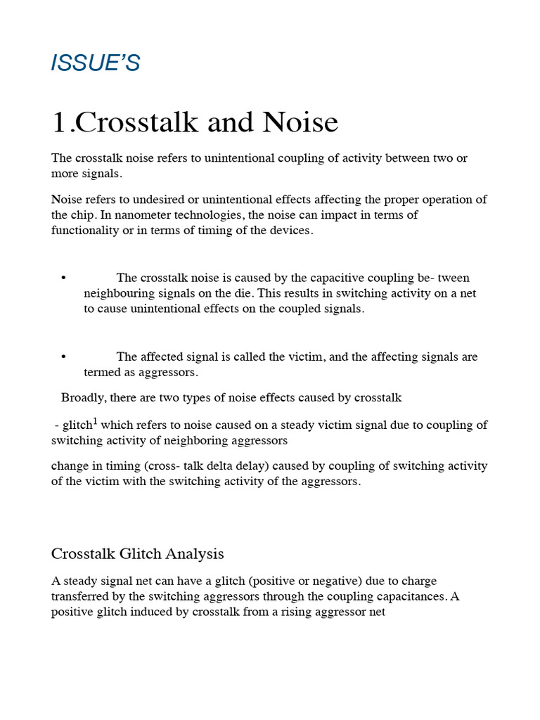 Understanding Crosstalk and Glitch Effects | PDF | Electromagnetism ...