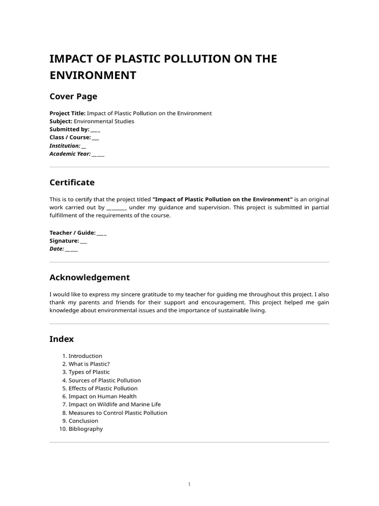 Effects of Plastic Pollution Explained | PDF | Plastic | Pollution