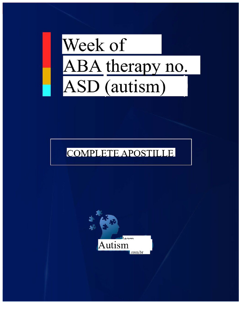 Brochure The Week of ABA Therapy in ASD | PDF | Reinforcement | Autism