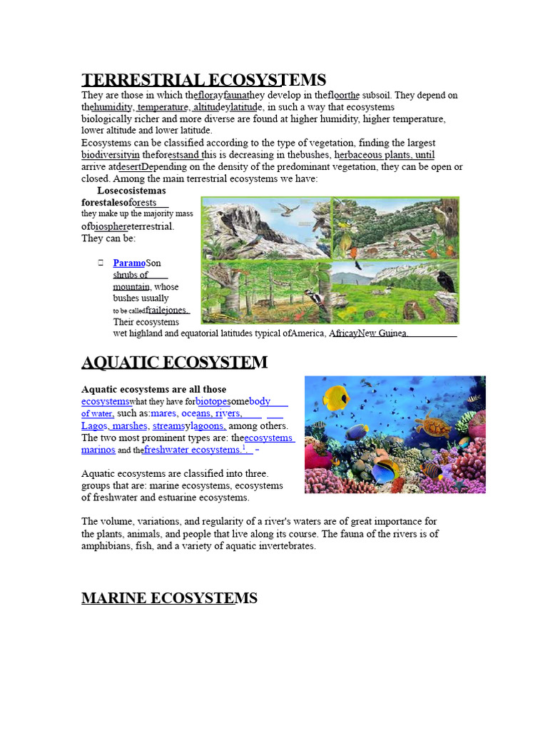 TERRESTRIAL ECOSYSTEMS | PDF | Biodiversity | Moss