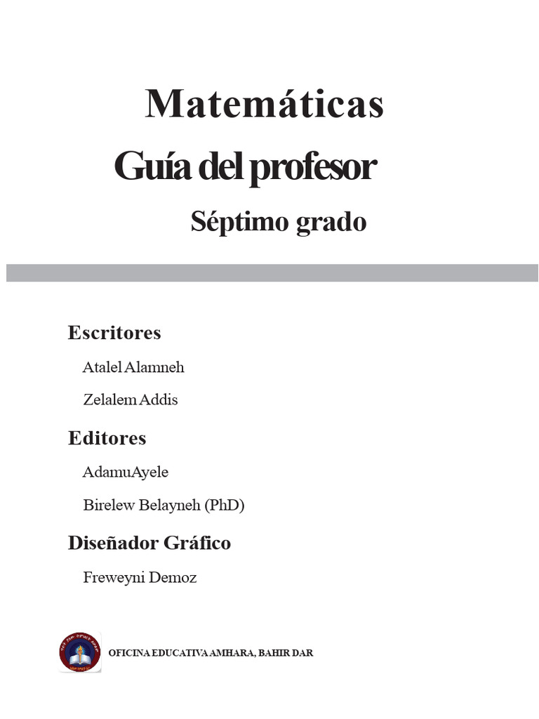 Guía de Matemáticas para Séptimo Grado | PDF | Evaluación | Aprendizaje