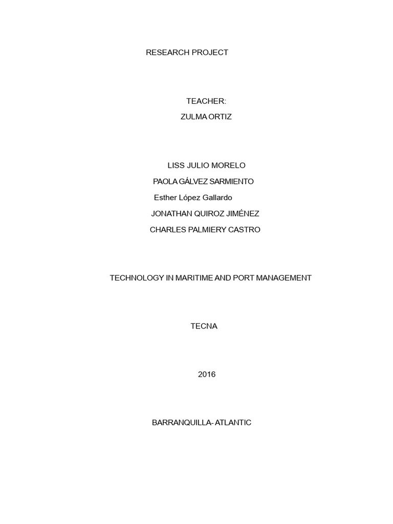 Research Project "Soil Pollution in the Barranquilla Market" | PDF ...