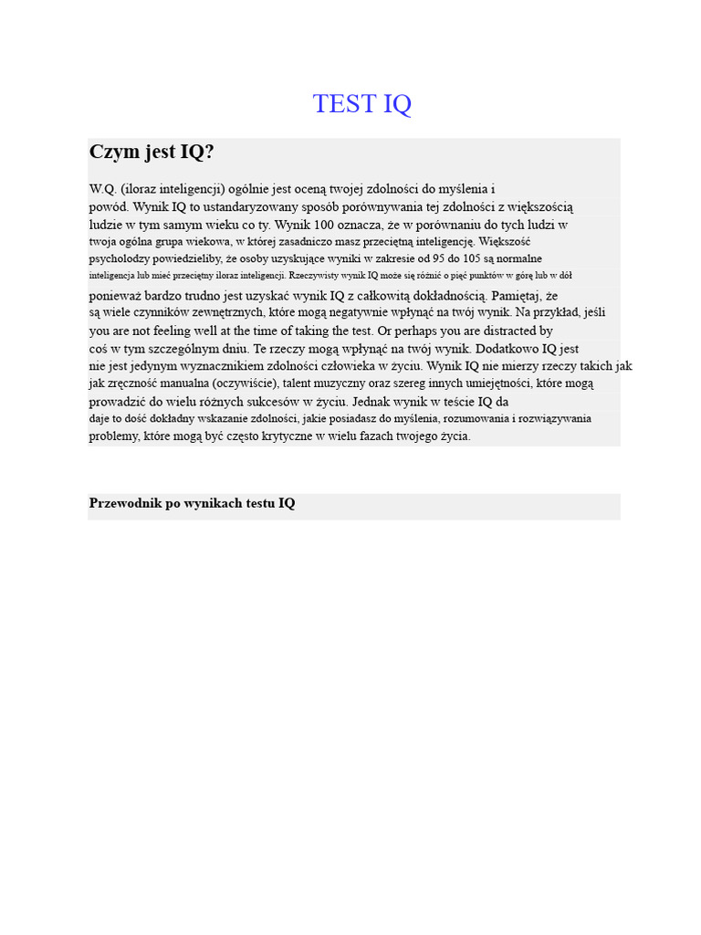 Test Iq | PDF