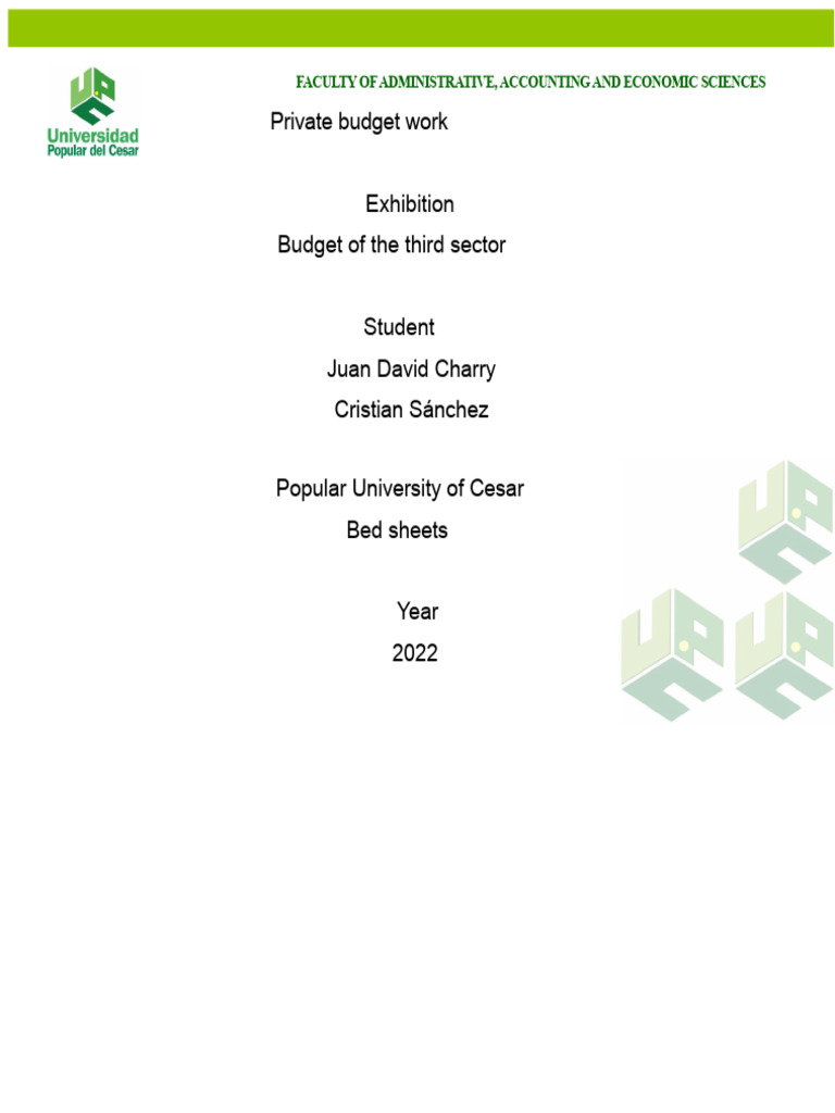 Budget of The Third Sector | PDF | Non Governmental Organization ...