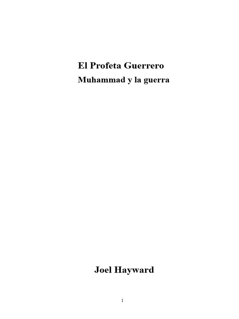El Profeta Guerrero - Muhammad y La Guerra | PDF | Mahoma | la meca