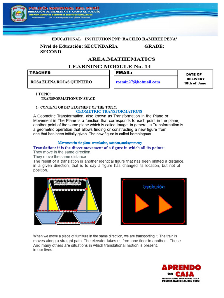 Geometric Transformations in Mathematics | PDF | Rotation | Symmetry