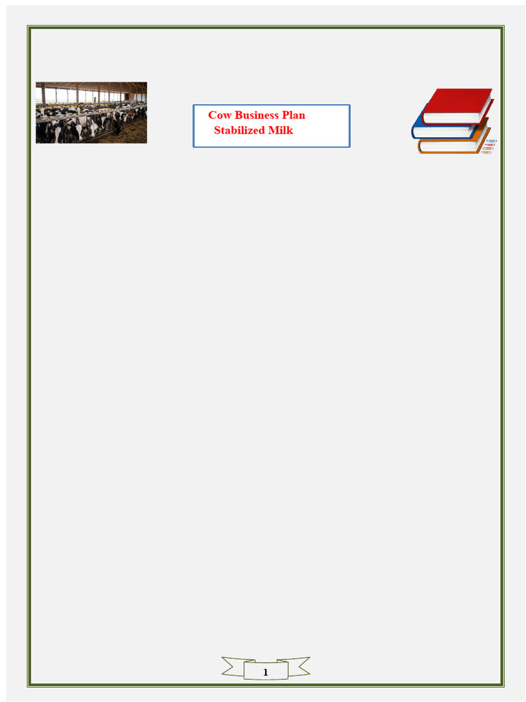 Business Plan "THE STABLED MILK COW" Final Project | PDF | Dairy ...