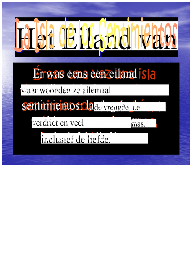 Het Eiland van de Gevoelens | PDF