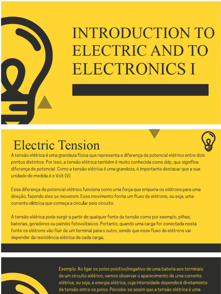 Basics of Electric Tension and Circuits | PDF