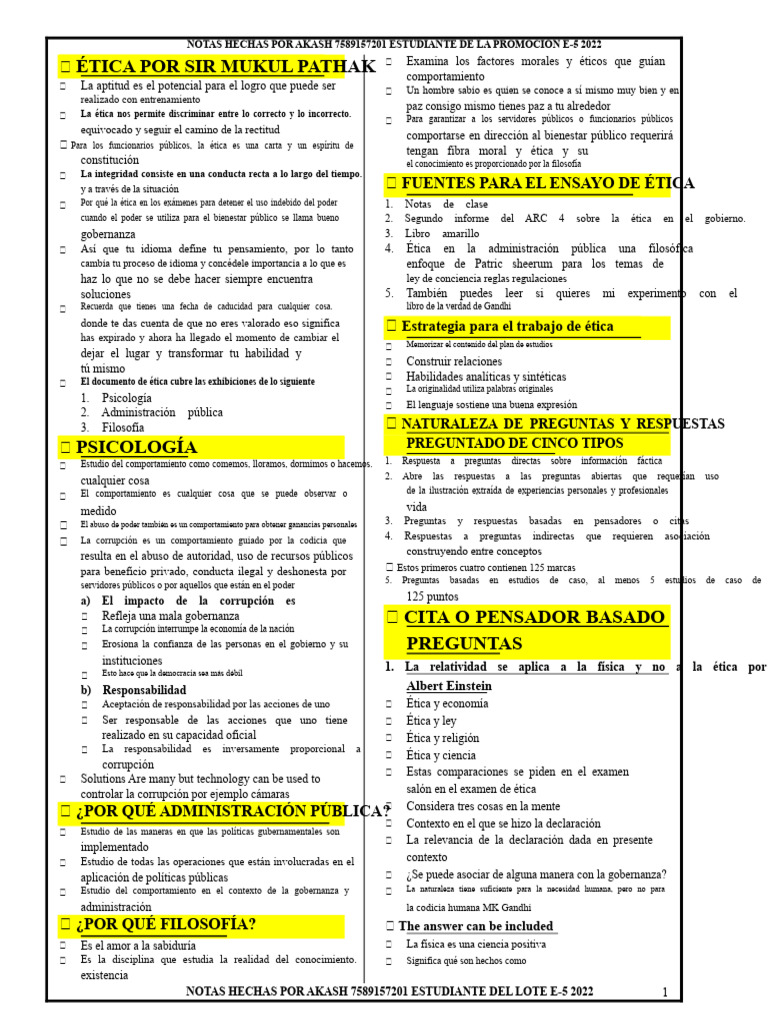 (P) Ética Por Mukul Pathak Sir (P) | PDF | Moralidad | Comportamiento