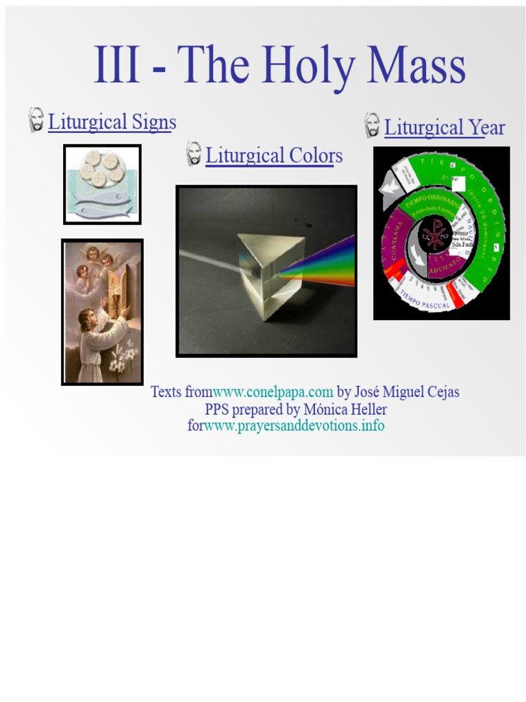 Liturgical Signs Presentation | PDF | Eucharist | Mass (Liturgy)