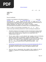 Comfort Letter Draft for Auditors | PDF | Financial Statement ...