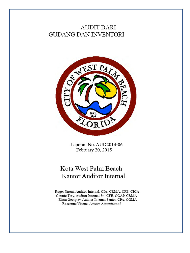 Audit Inventaris Gudang West Palm Beach | PDF