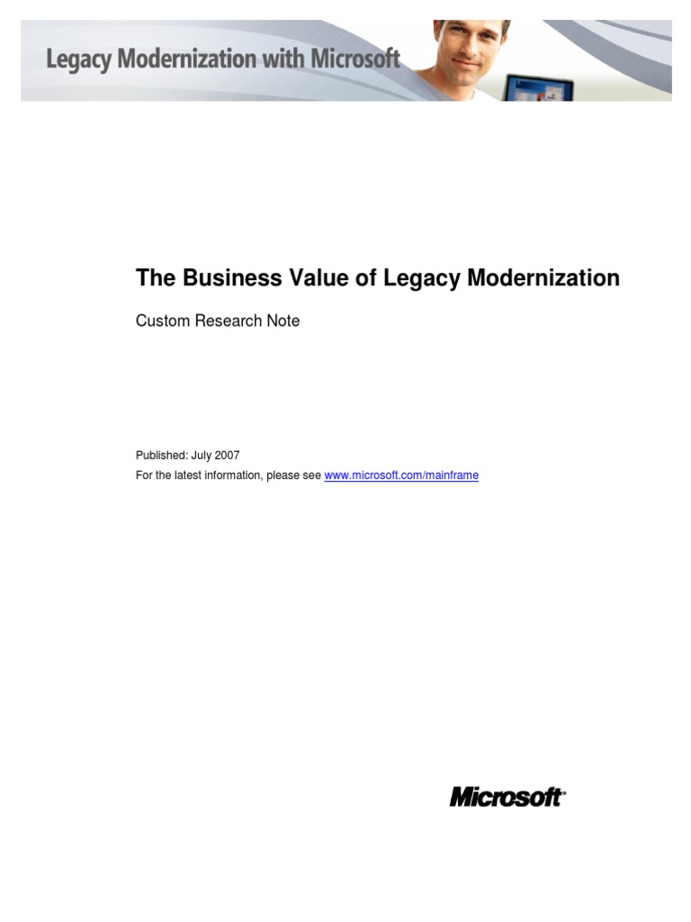 Business Value Legacy Modernization | PDF | Mainframe Computer | Ibm Db2