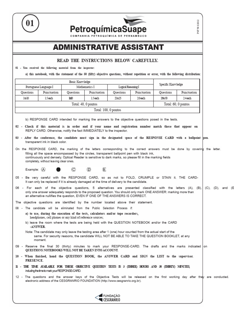 Test 1 - Administrative Assistant | PDF | Pronoun | Adjective