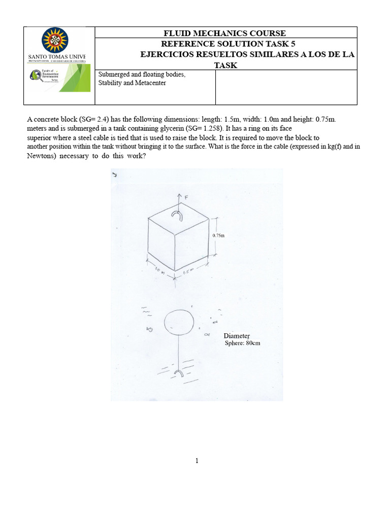 Fluid Mechanics: Submerged Bodies Analysis | PDF