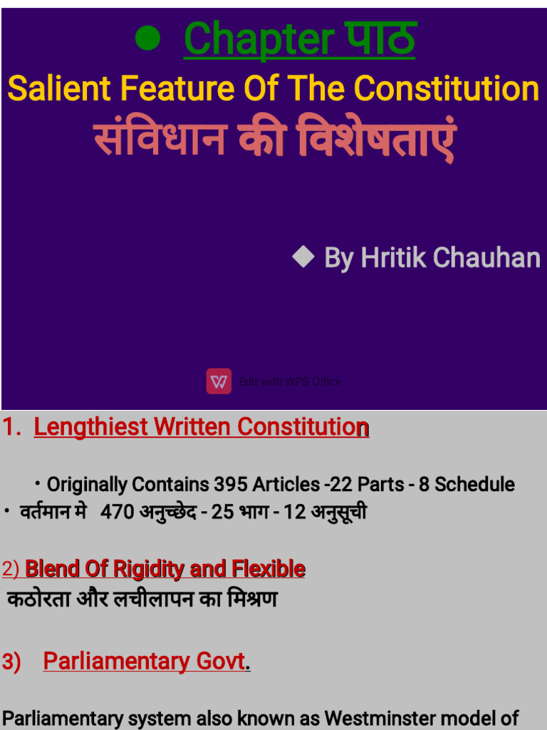 Chapter Salient Features-1 | PDF