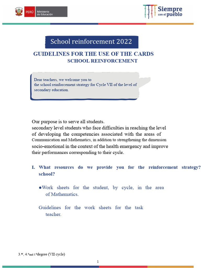 1) Guidelines VII Cycle (Part 1) | PDF | Equations | Mathematics