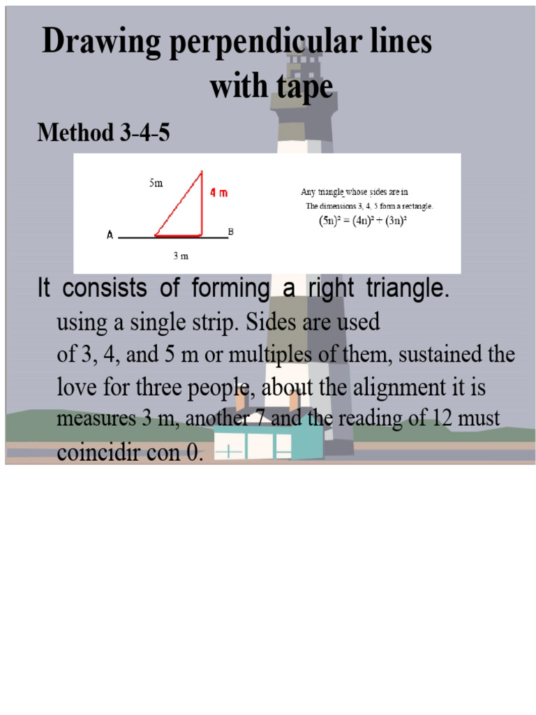 How to Draw Perpendicular Lines with Tape | PDF | Perpendicular | Angle