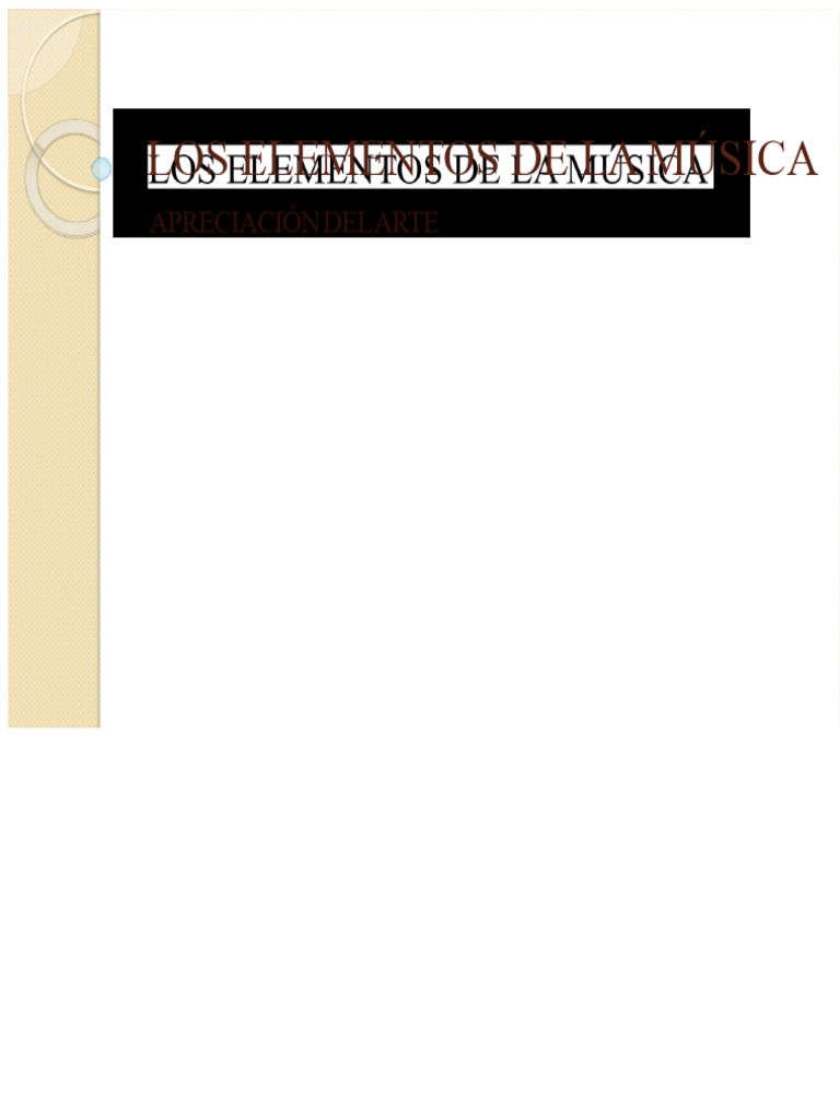 LOS ELEMENTOS DE LA MÚSICA.ppt | PDF | Ritmo | Musicología