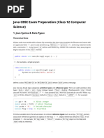 Java Cheatsheet | PDF