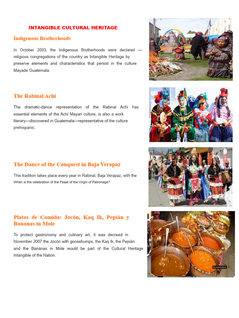 Intangible Cultural Heritage of Guatemala | PDF