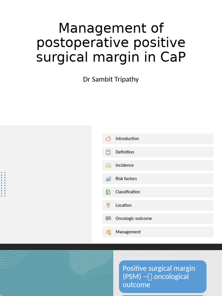 Management of Postoperative Positive Surgical Margin in CaP | PDF ...