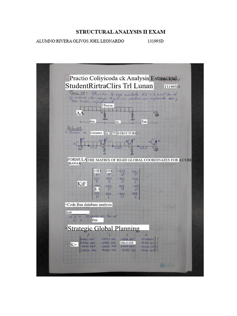 Structural Analysis II Exam | PDF