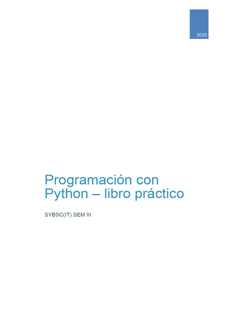 Manual Práctico de Python SYIT | PDF