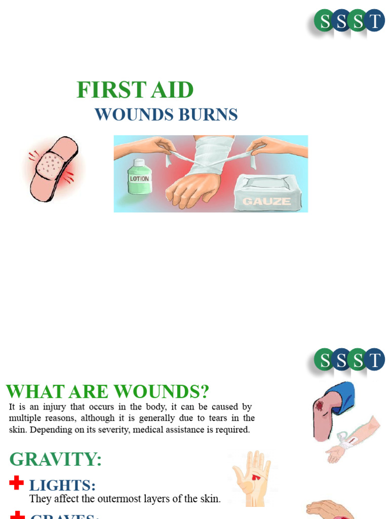 First Aid for Wounds and Burns Guide | PDF | Burn | Wound