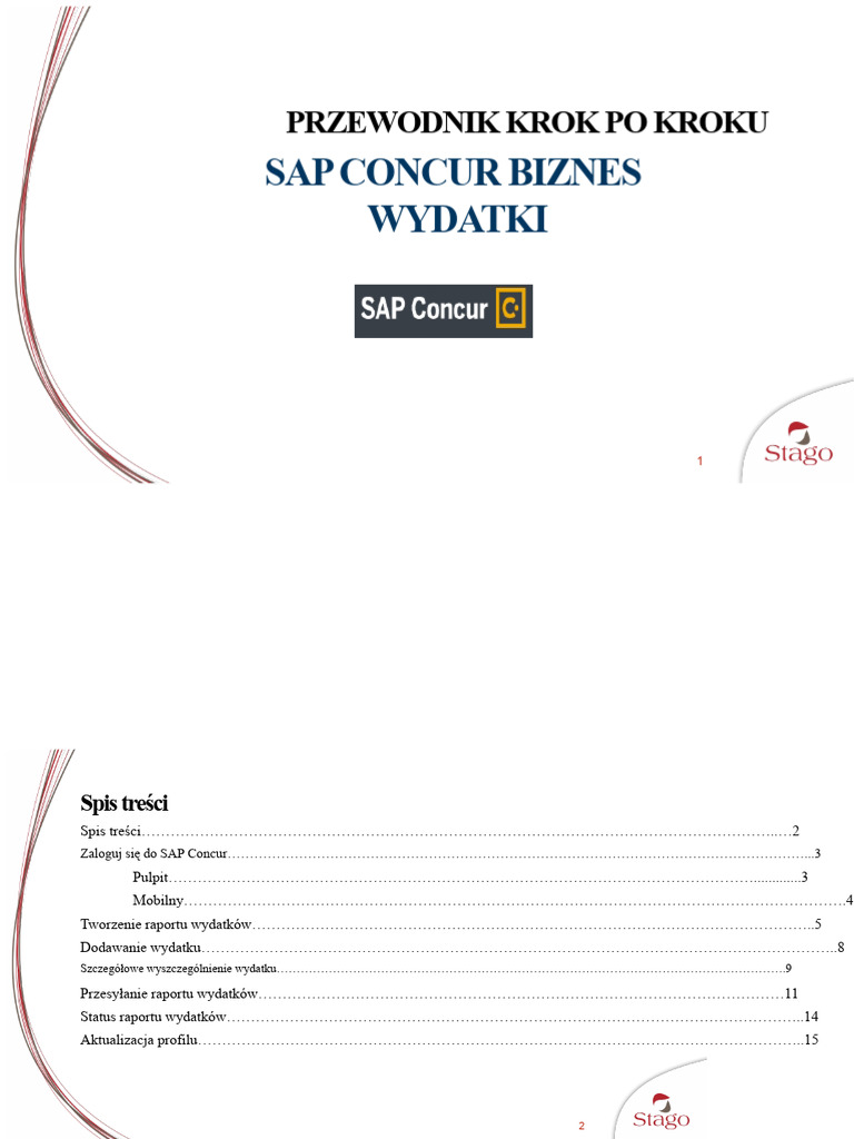 Przewodnik po wydatkach SAP Concur | PDF