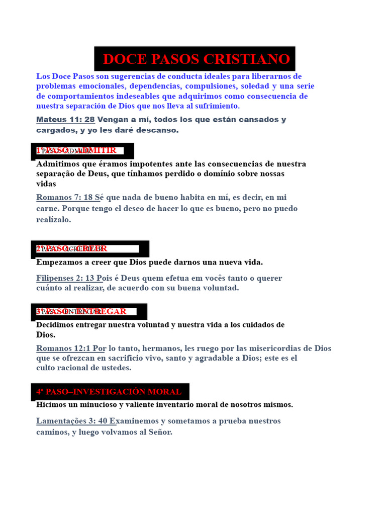 Doce Pasos Cristianos para la Sanación | PDF | Espiritualidad