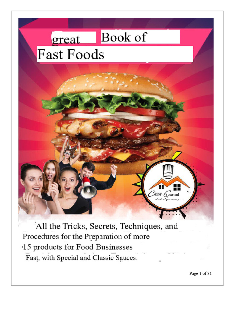 Great Book of Fast Foods Updated Version Open | PDF | Pizza | Hamburgers