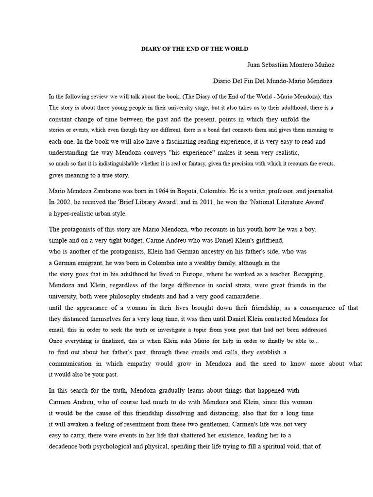 diary of the end of the world (1) | PDF