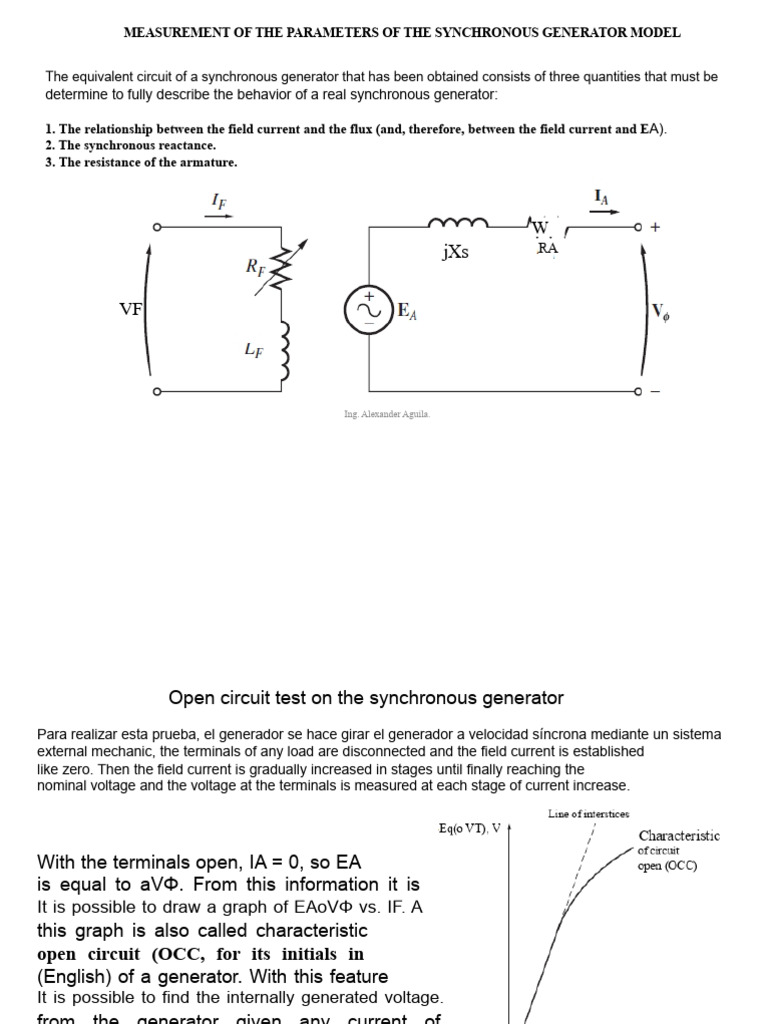 Vacuum and Short-Circuit Tests (Synchronous Generator) 1 | PDF ...