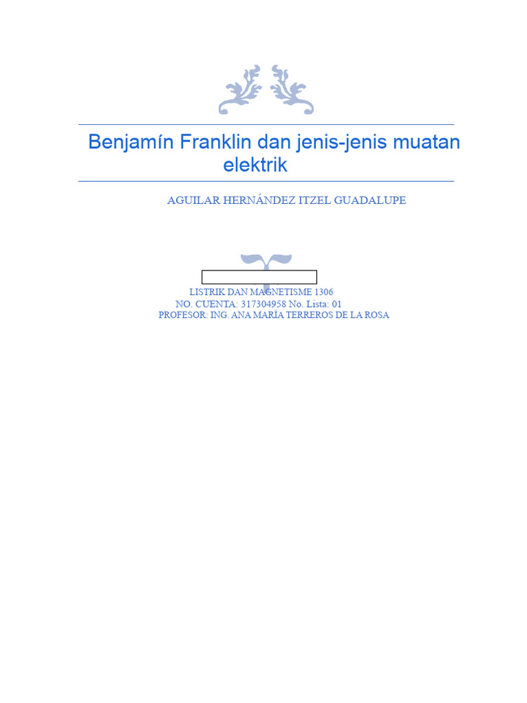 Muatan Listrik Menurut Franklin | PDF