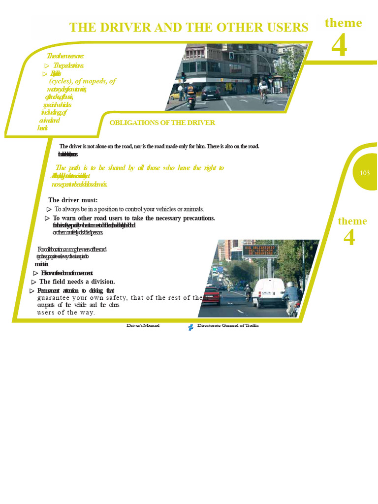 Driver Responsibilities and Road Safety | PDF | Traffic | Pedestrian ...