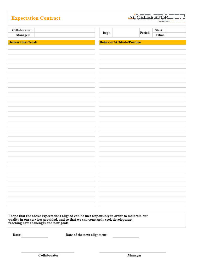 Expectation Contract | PDF | Sales