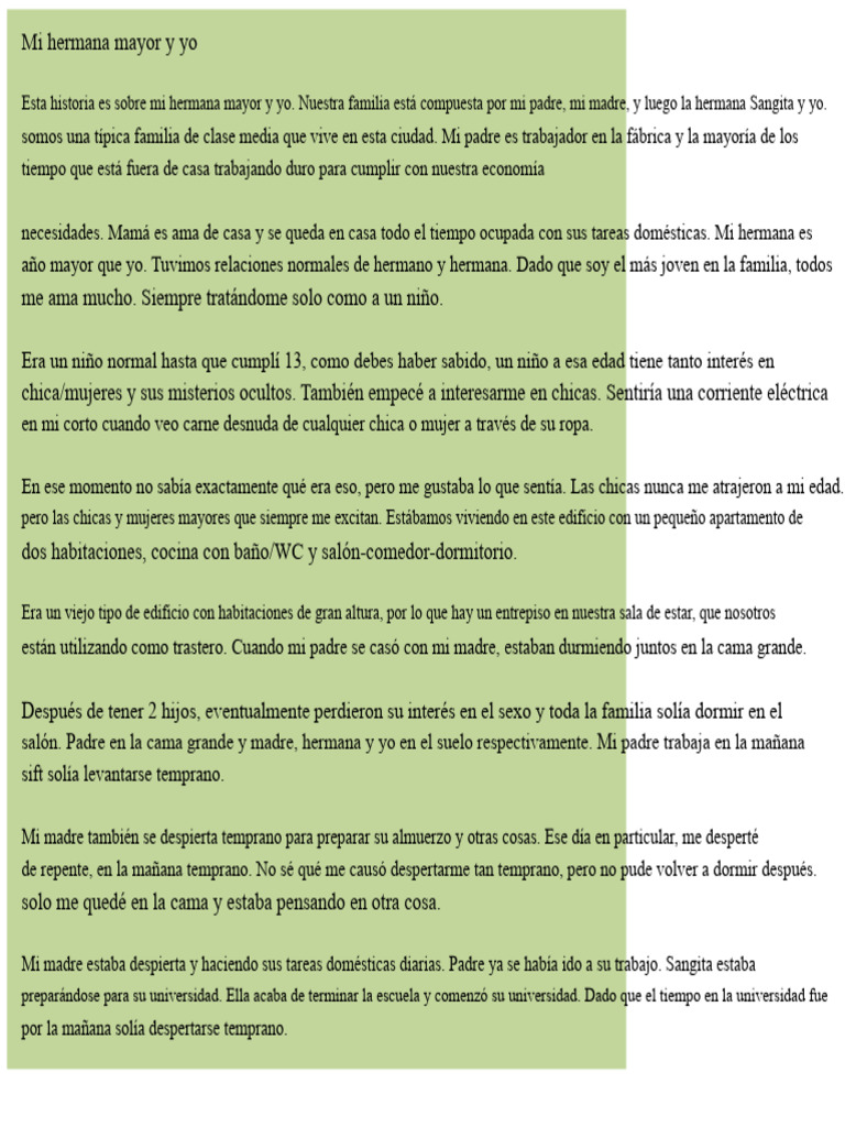 Mi Hermana Mayor y Yo | PDF | Sostén | Vagina