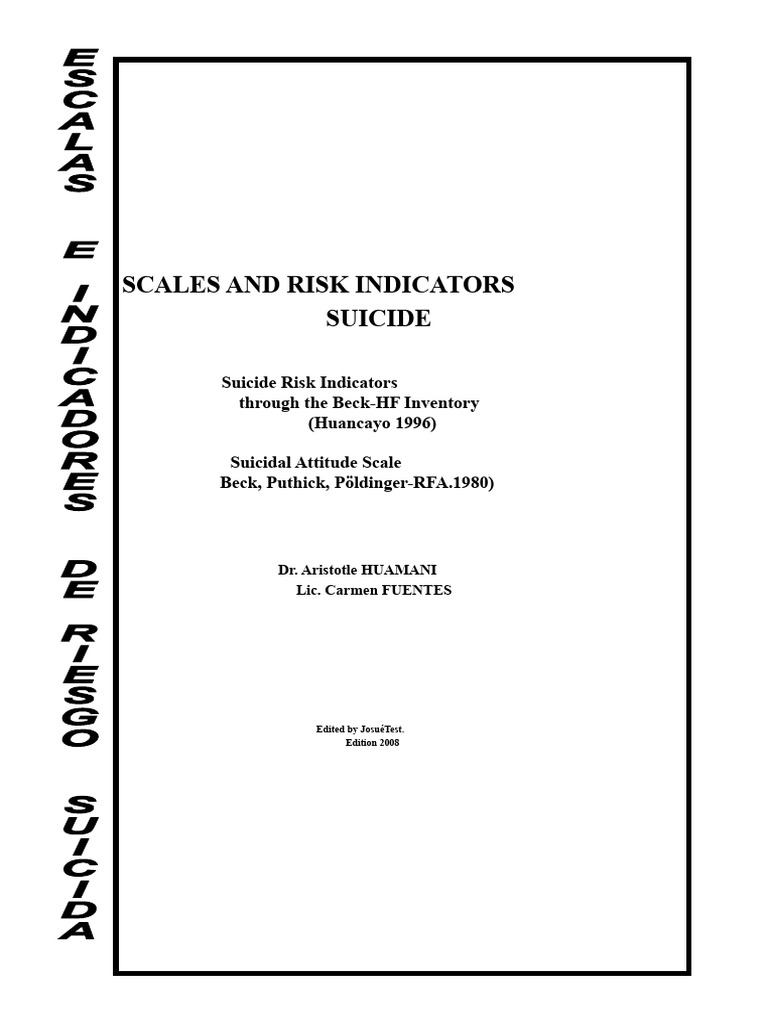 BECK - Suicide Behavior Scales - BECK.doc | PDF | Major Depressive ...
