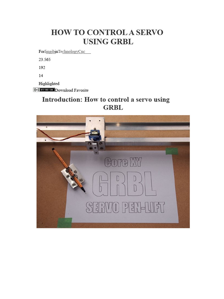Control Servo with GRBL Guide | PDF | Arduino | Zip (File Format)