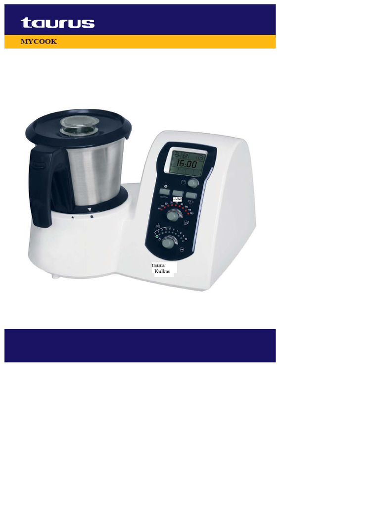 Manual Instruksi Taurus Mycook | PDF