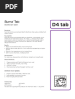 Suma Tab D4 Sanitising Tablets Guide | PDF | Water | Tablet (Pharmacy)