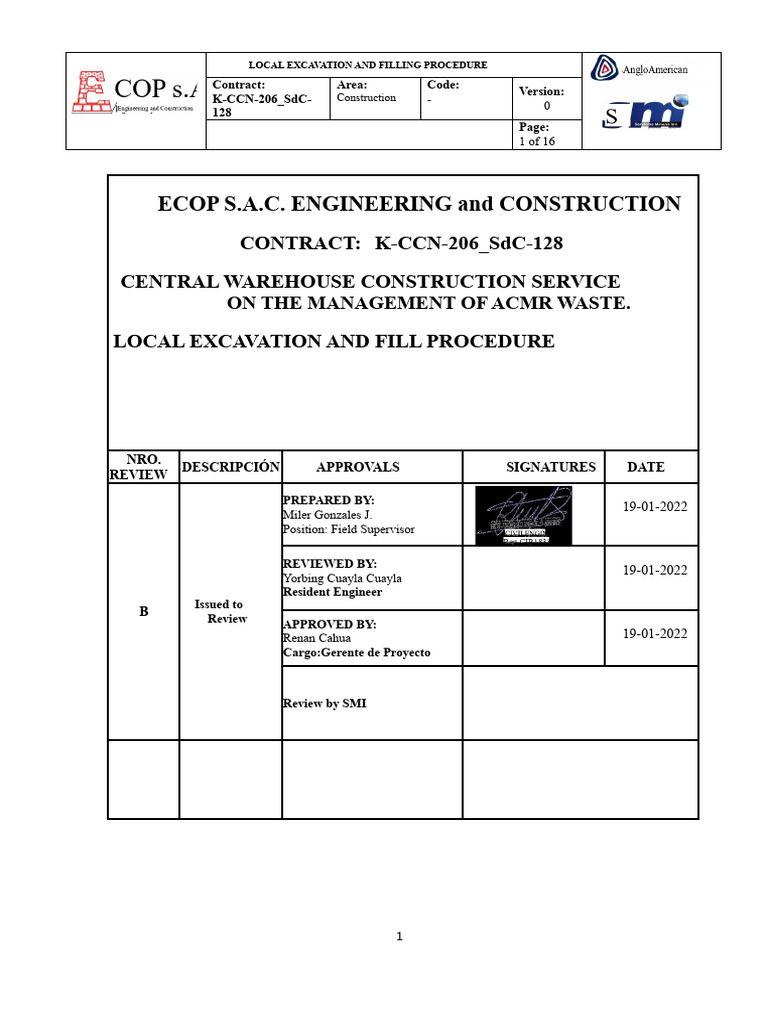 Local Excavation and Filling Guidelines | PDF | Concrete ...