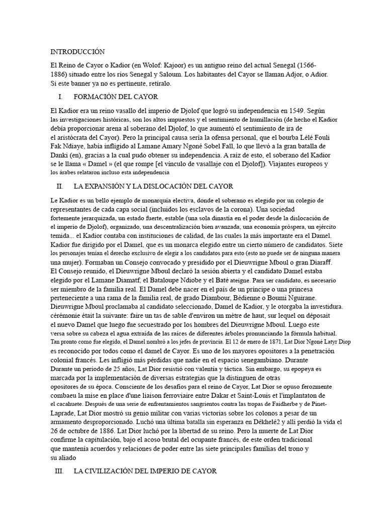 Imperio Del Cayor | PDF