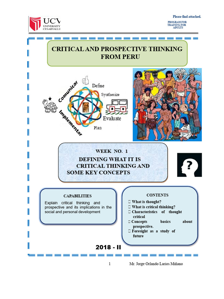 MODULE 1 CRITICAL THINKING DEFINITIONS.docx | PDF | Thought | Critical ...