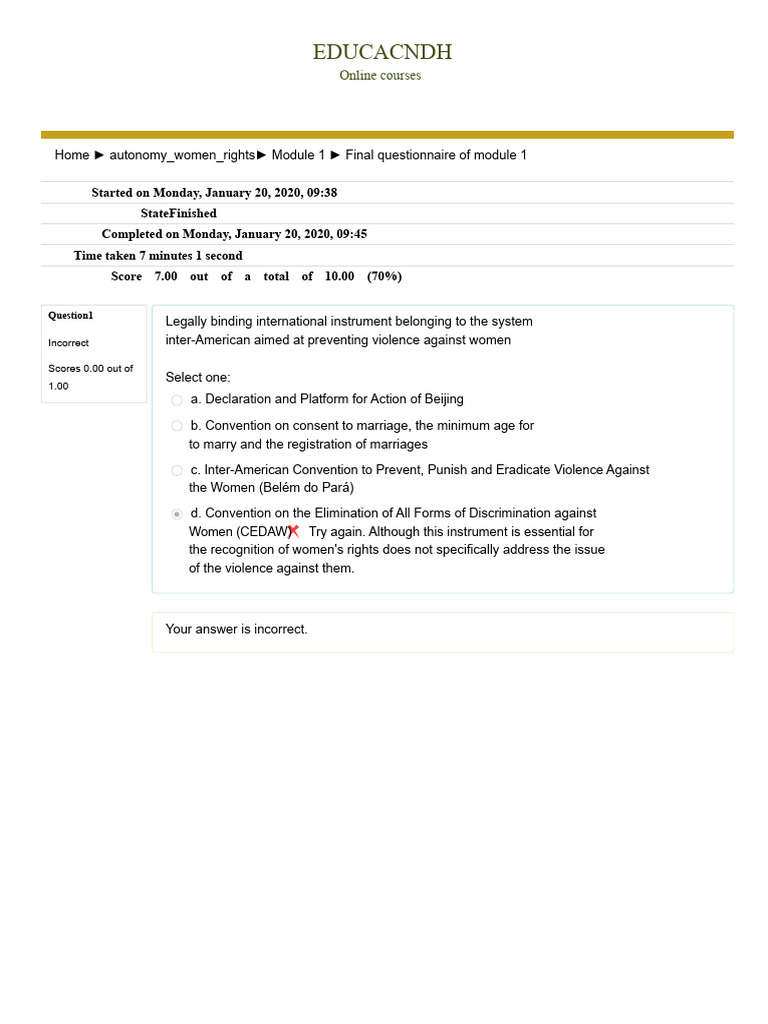 WOMEN'S RIGHTS MODULE 1.1 | PDF | Violence | Women's Rights