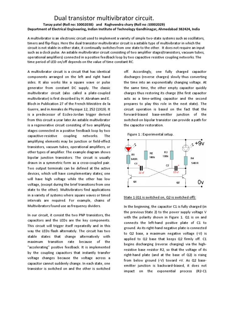 Dual Transistor Multivariate Circuit. | PDF | Electricity | Electronic ...