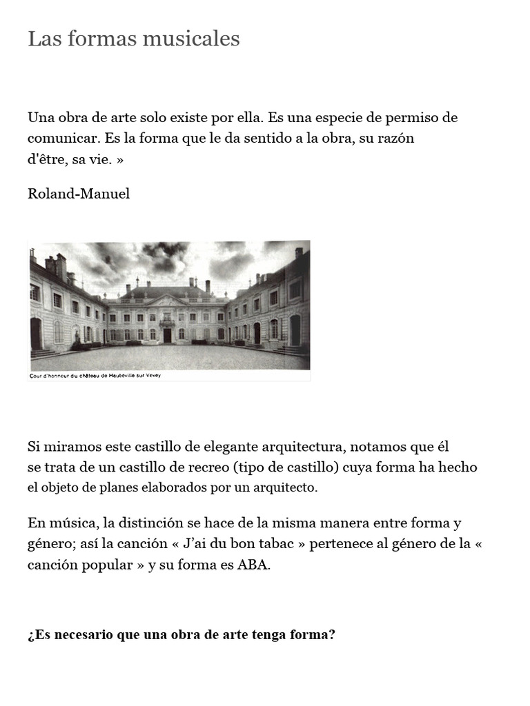 Educación Musical Las Formas Musicales | PDF | Canciones | Formas musicales