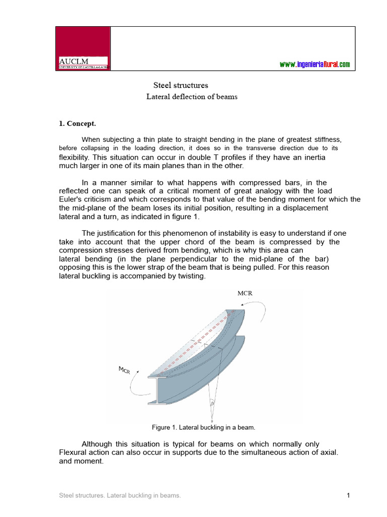 Lateral Buckling in Steel Beams Explained | PDF | Beam (Structure ...
